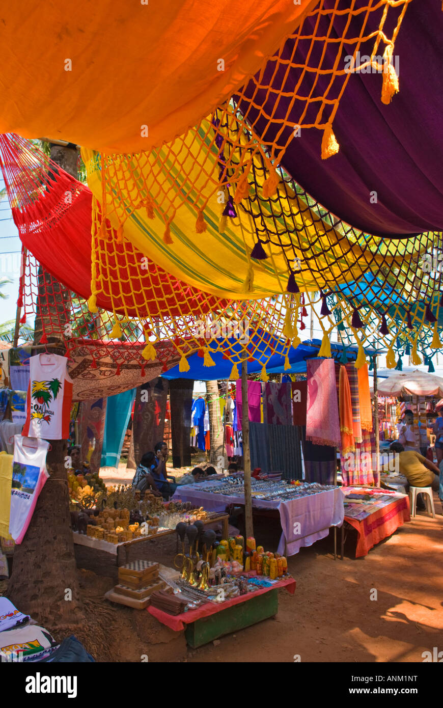 Anjuna Flea Market Goa India Stock Photo - Alamy