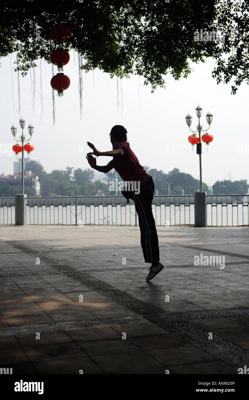 Morning Tai Chi, Shamian Dao Sand Surface Island, Guangzhou, China ...