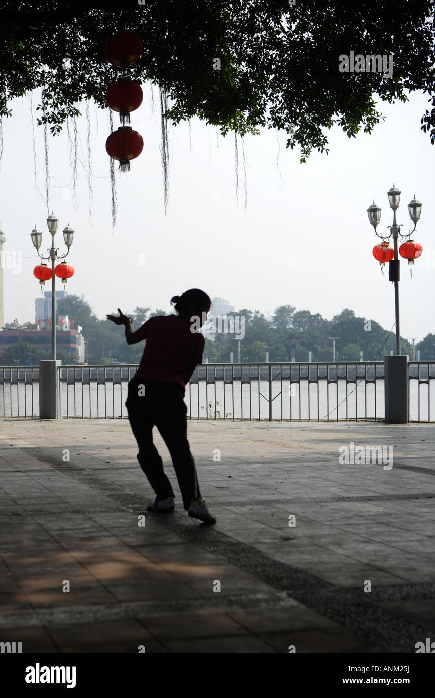 Morning Tai Chi, Shamian Dao Sand Surface Island, Guangzhou, China ...
