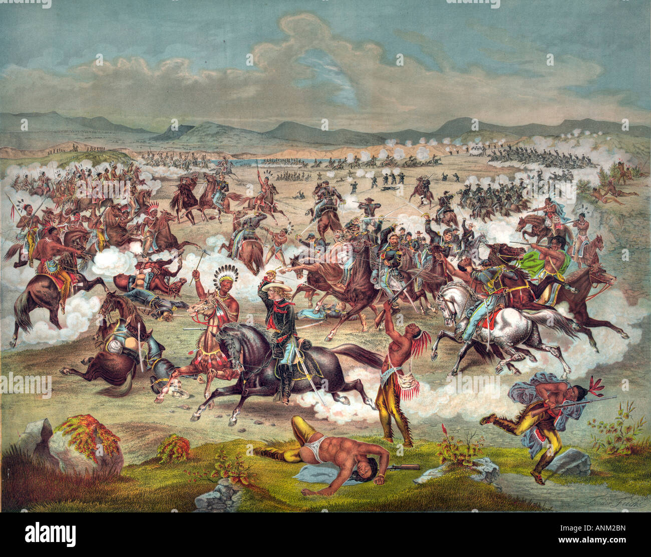 George armstrong custer cavalry 1876 hi-res stock photography and ...