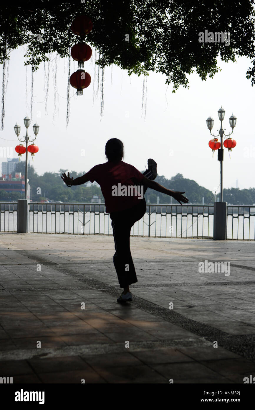 Morning Tai Chi, Shamian Dao Sand Surface Island, Guangzhou, China ...