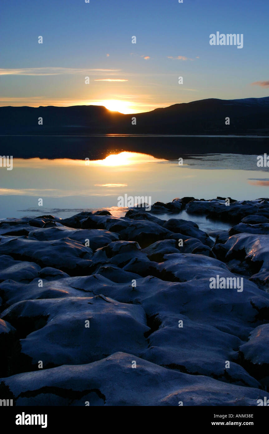 Winter sunrise Kyle of Sutherland Stock Photo - Alamy