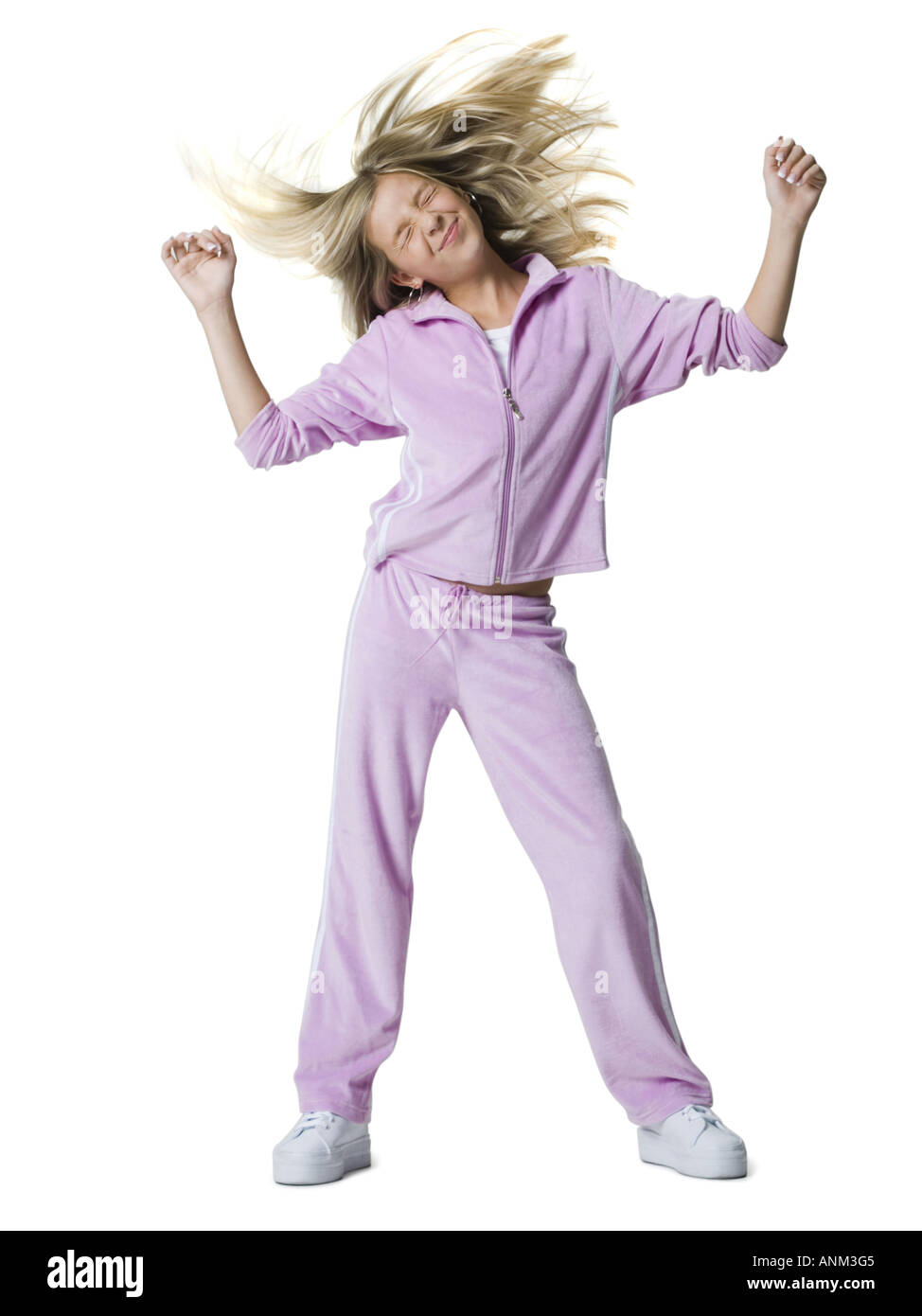 Teenage girl dancing Stock Photo - Alamy