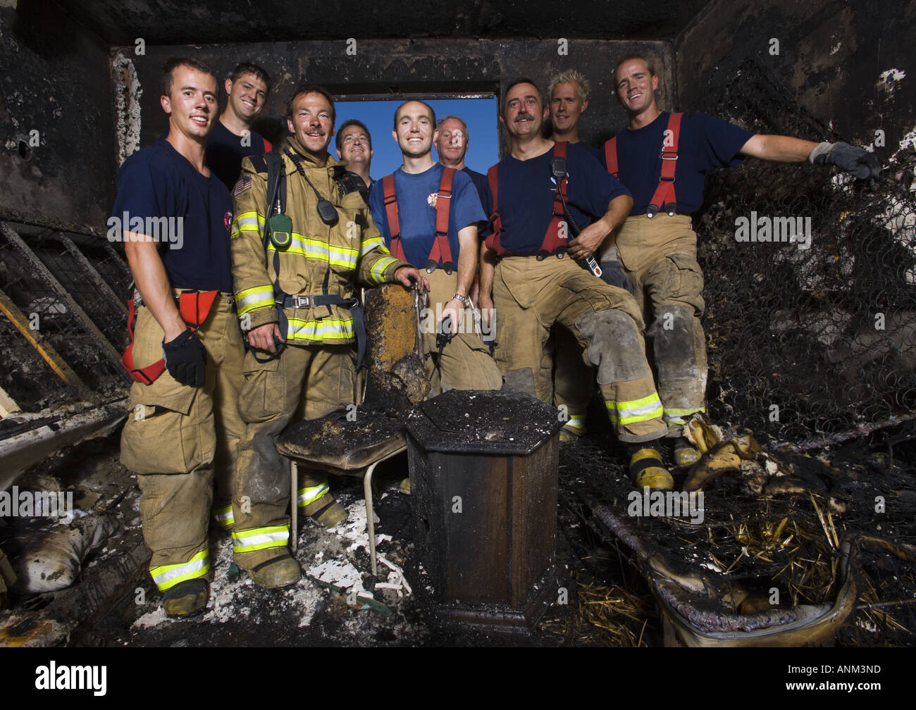Firefighters posing hi-res stock photography and images - Alamy