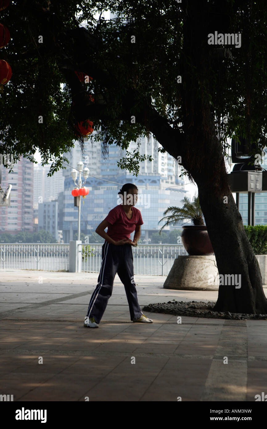 Morning Tai Chi, Shamian Dao Sand Surface Island, Guangzhou, China ...