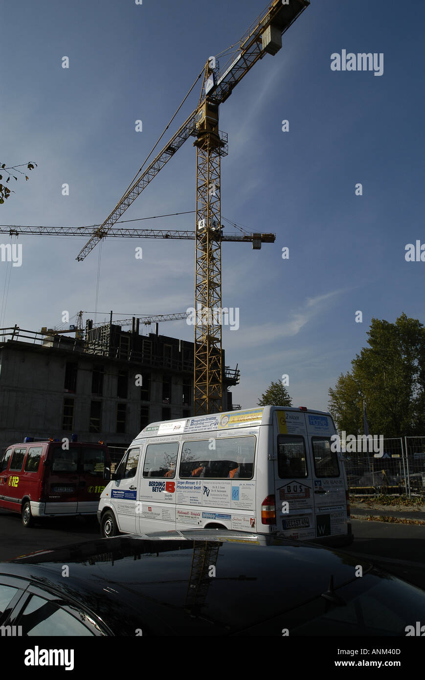 Berlin Construction Van Cranes Stock Photo - Alamy