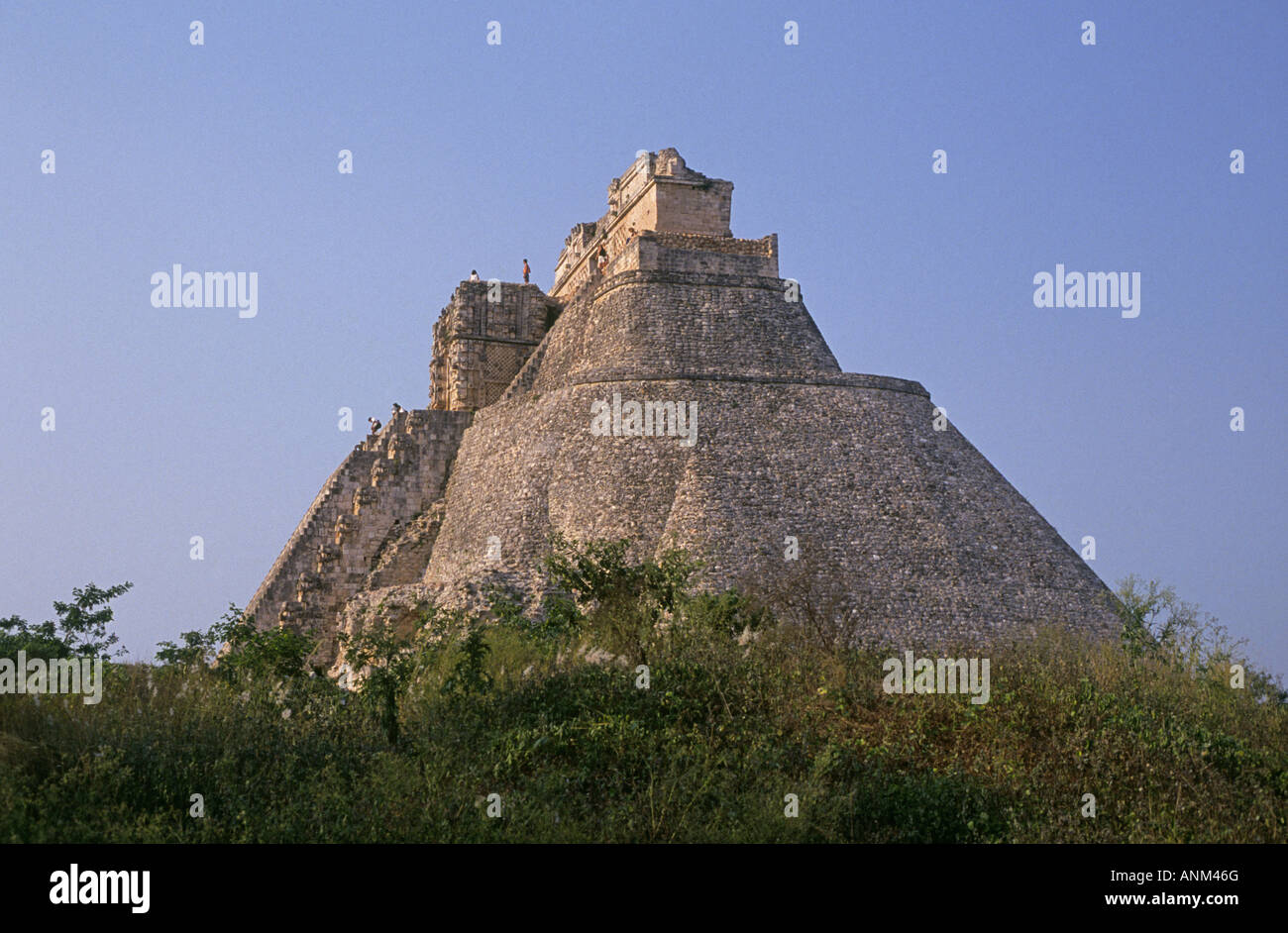 A view of the Temple of the Magician the largest and highest pyramid in ...