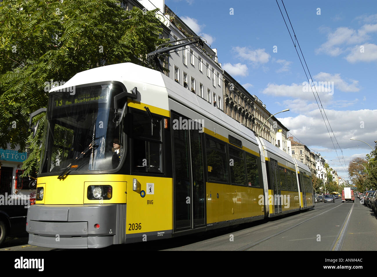 Berlin Tram Germany Street Scene Traffic Stock Photo - Alamy