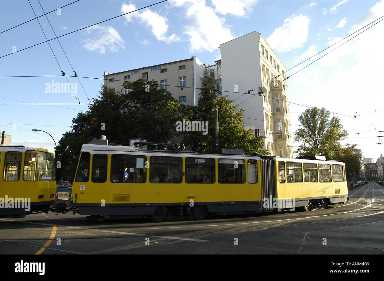 Berlin Tram Electric Train Germany Street Scene Traffic Stock Photo - Alamy