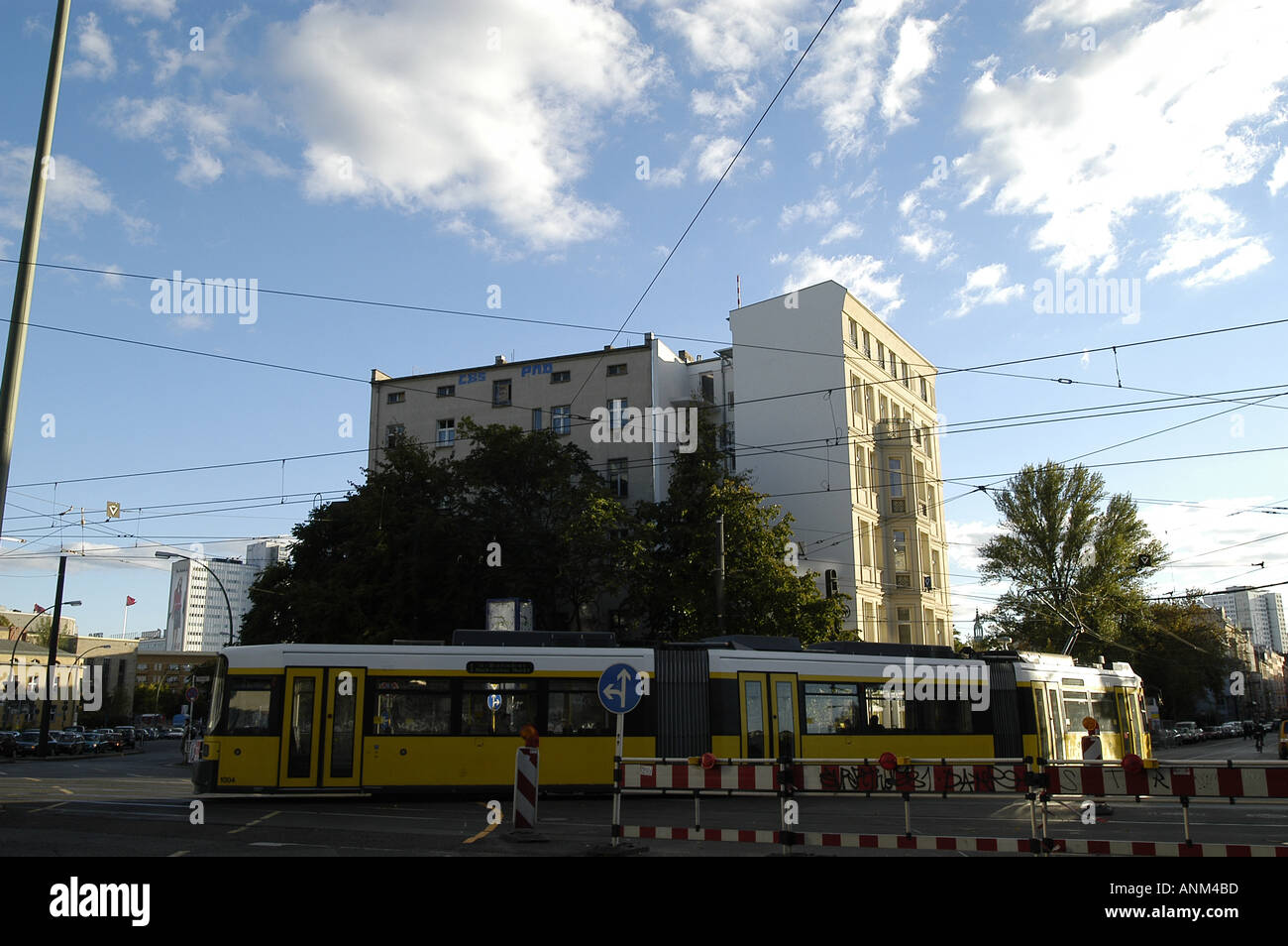 Berlin Tram Electric Train Germany Street Scene Traffic Stock Photo - Alamy