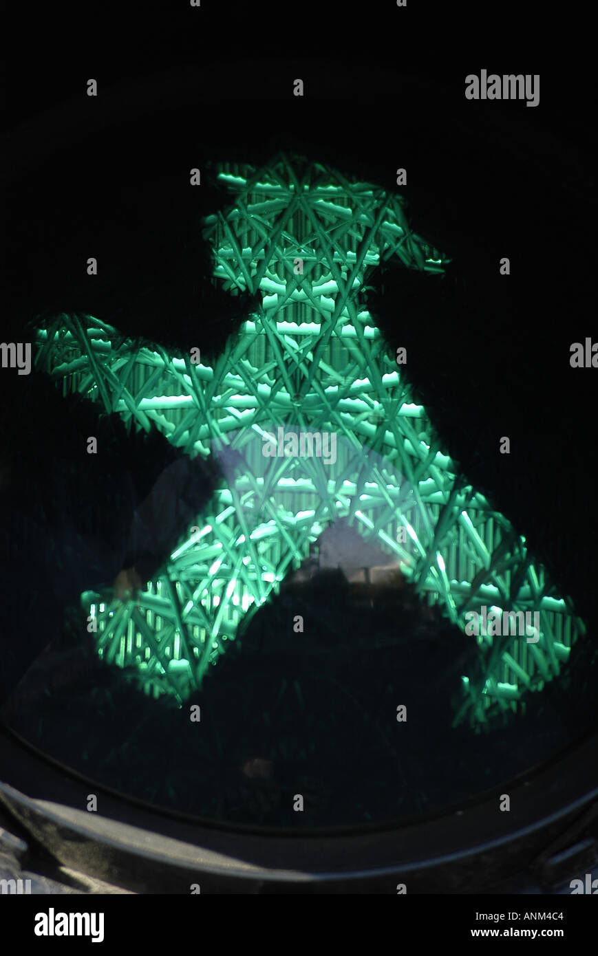 Walk Sign Street Scene Green Berlin Germany Stock Photo - Alamy