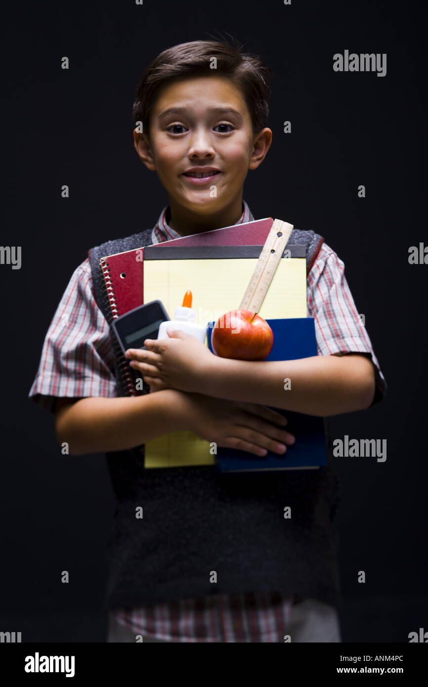 Portrait elementary boy holding calculator hi-res stock photography and ...