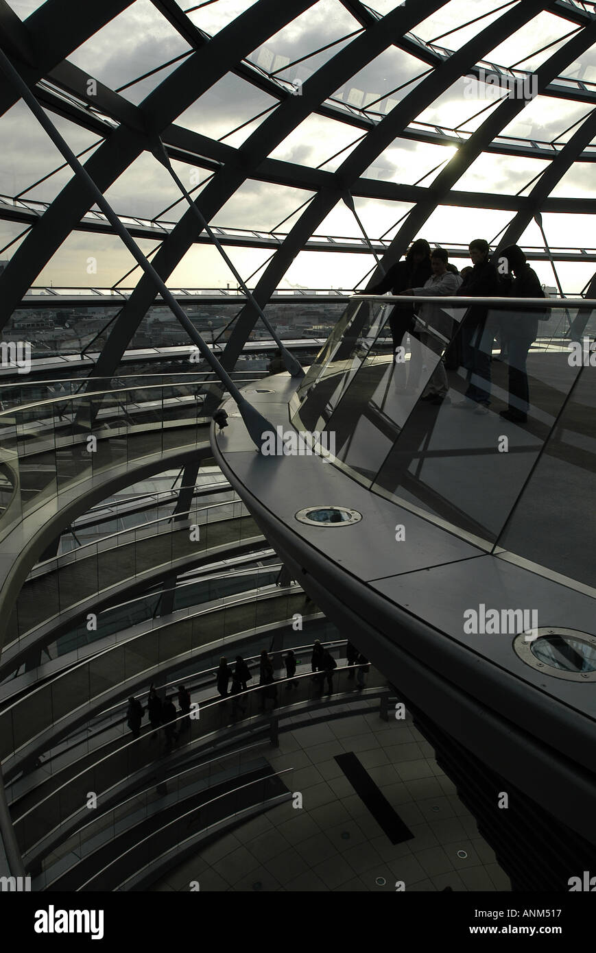 Dome Norman Foster The Reichstag Berlin Germany vertical Stock Photo ...