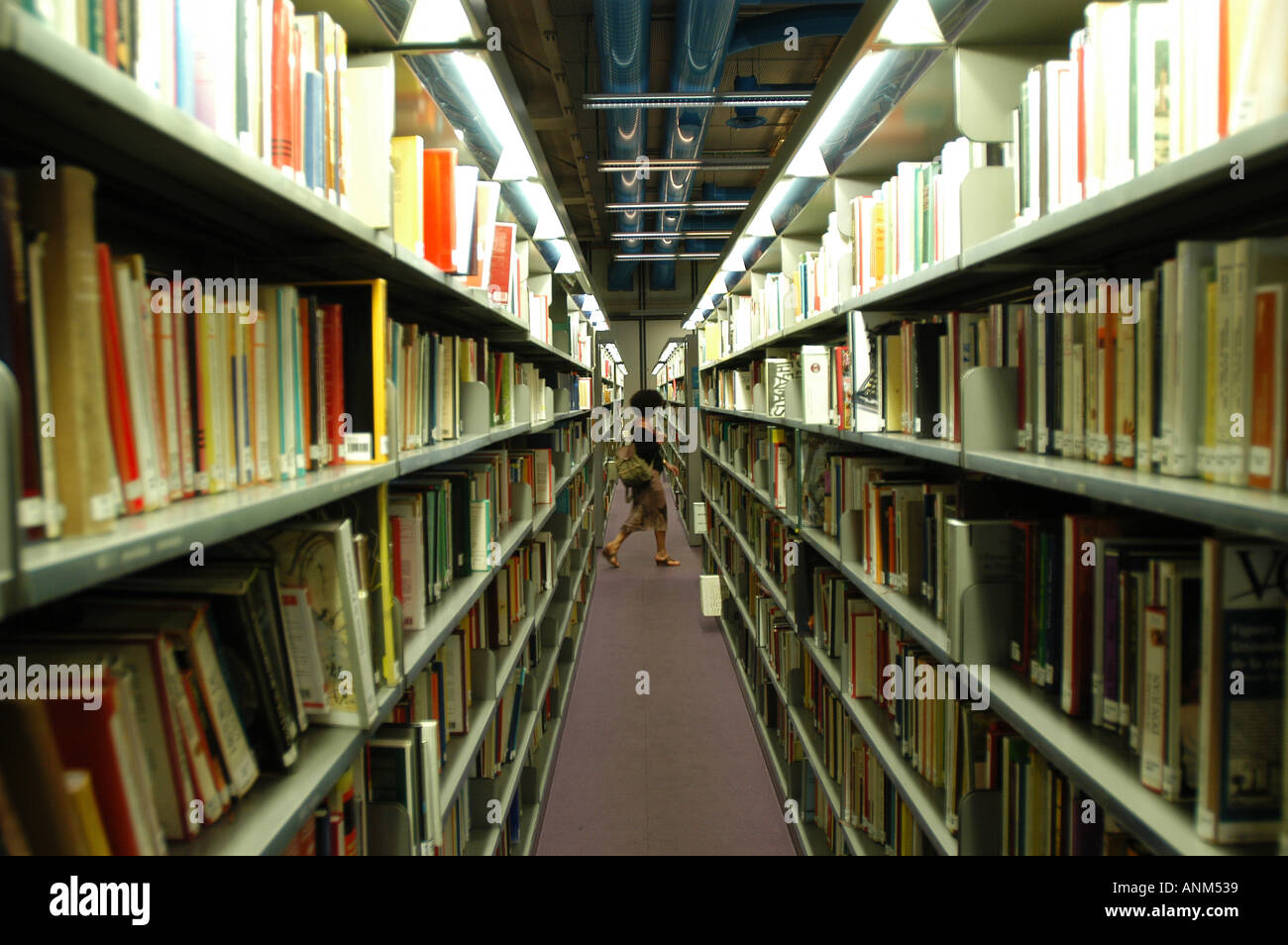 Georges Pompidou Center Paris France Library Interior Book Shelves ...