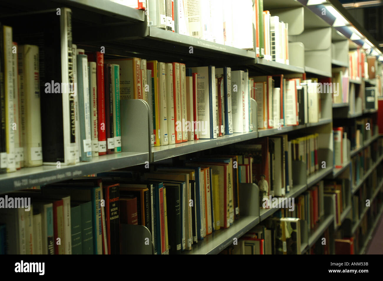 Georges Pompidou Center Paris France Library Interior Book Shelves ...