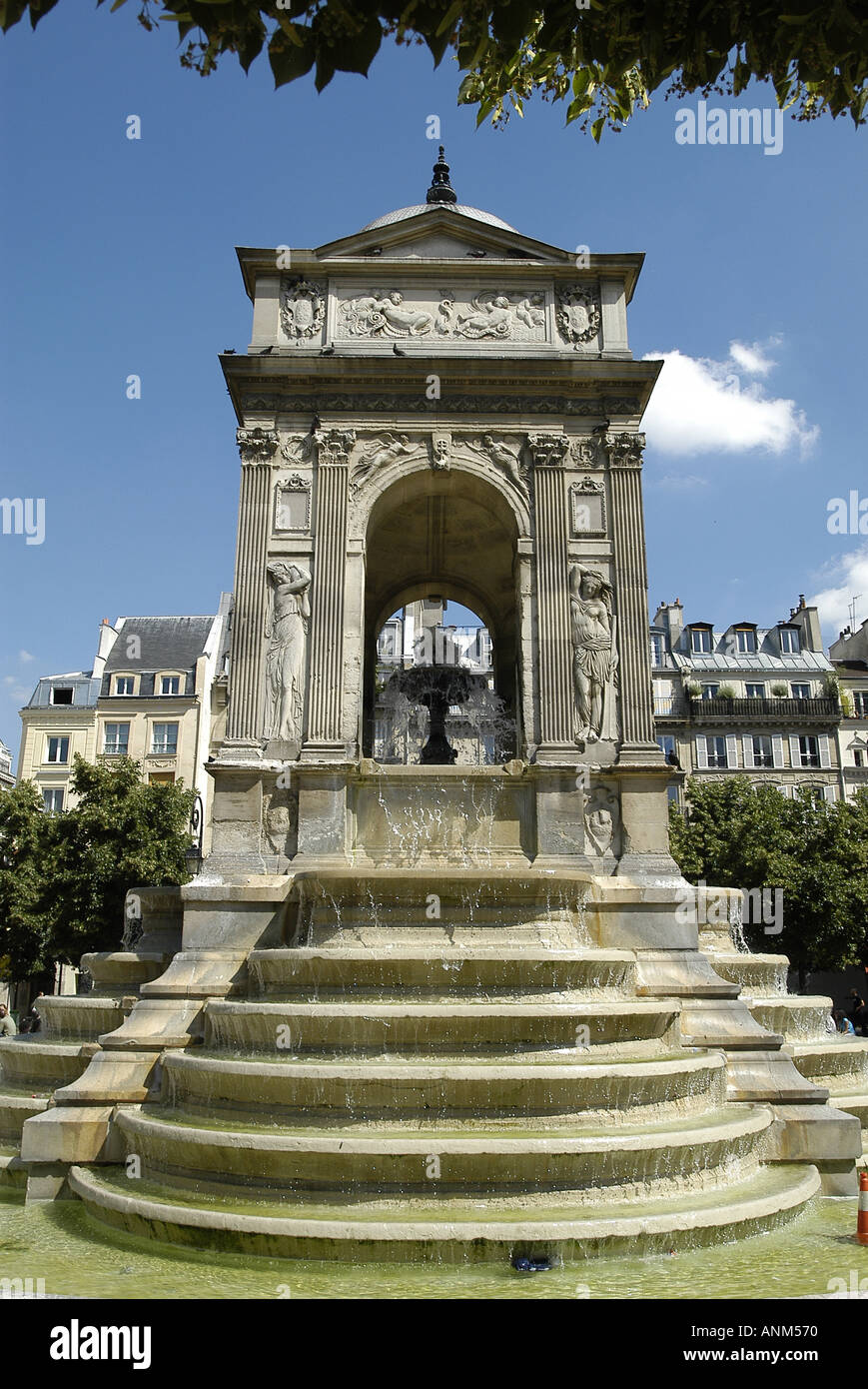 Fountain Chatelet Paris France Stock Photo - Alamy