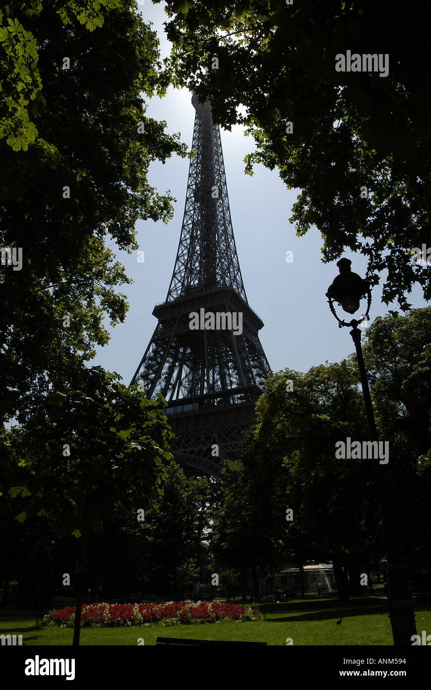 The Eiffel Tower seen from the adjacent park Stock Photo - Alamy