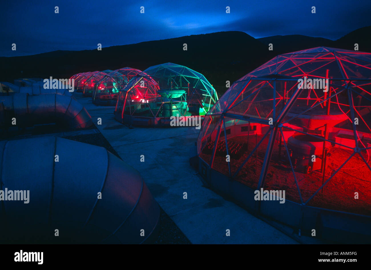 Ventilated hemispherical glasshouse Solardomes replicate global warming ...