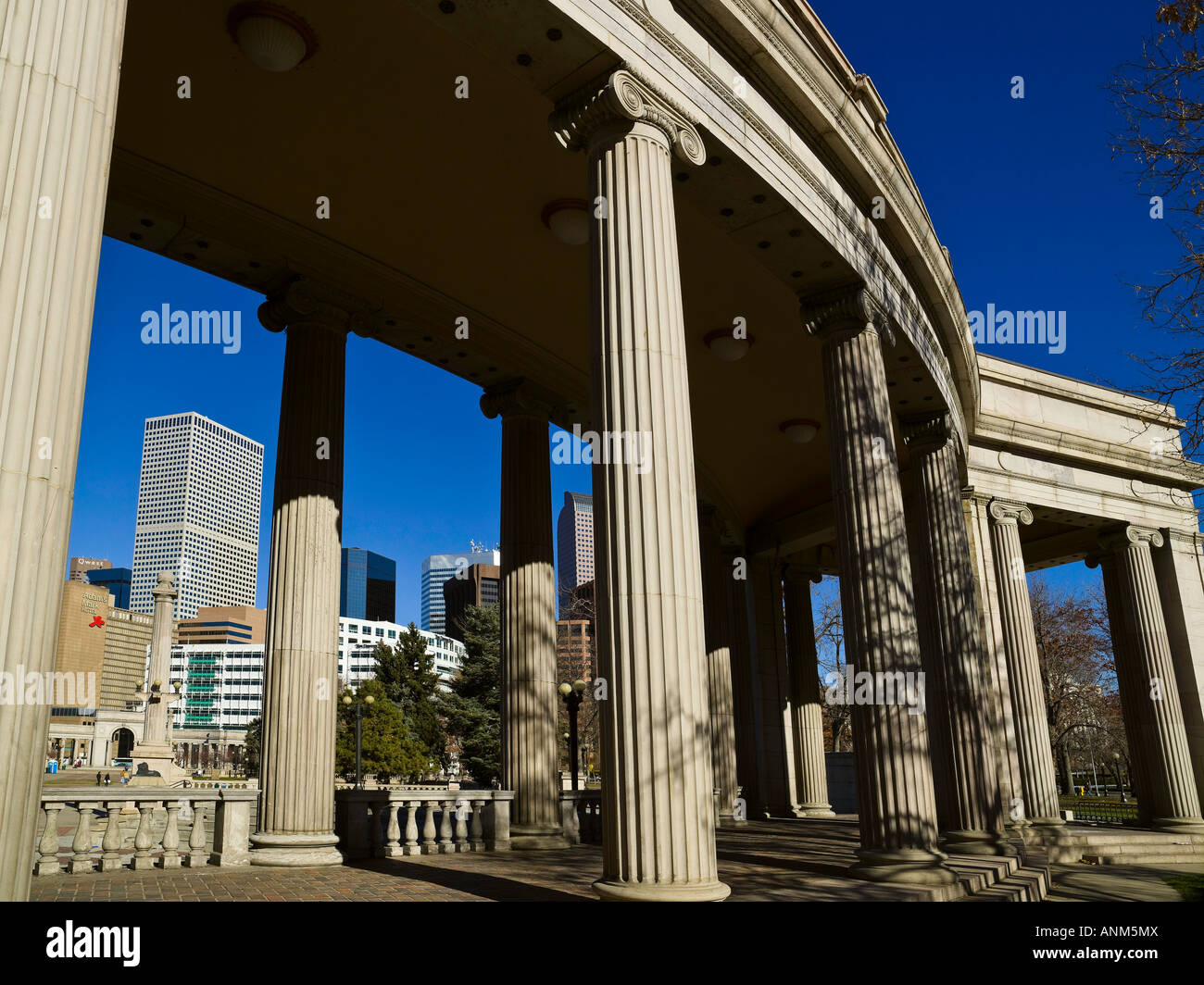 Greek Theater area in Civic Center Park in downtown Denver Stock Photo ...