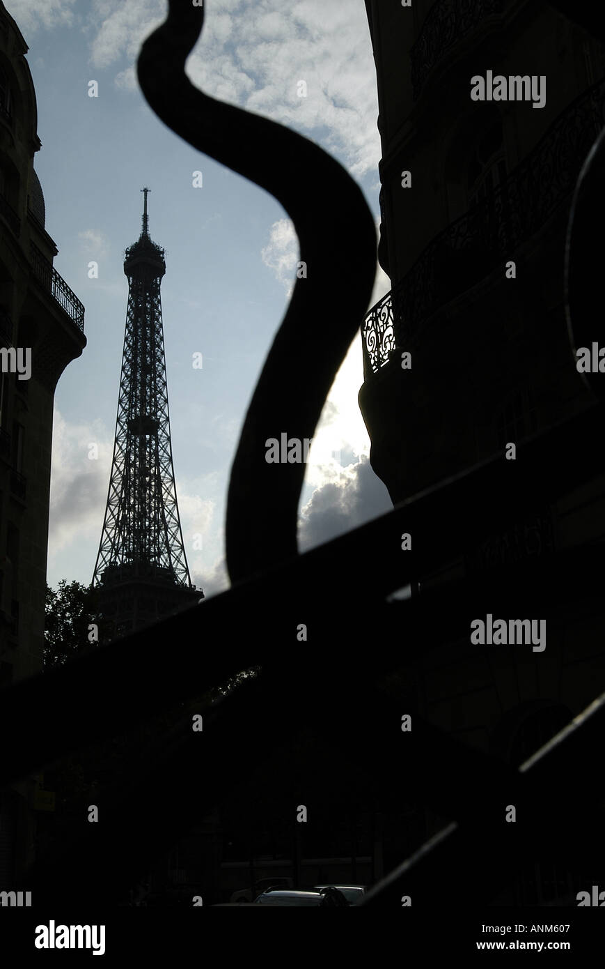 The Eiffel Tower seen from the adjacent park Stock Photo - Alamy