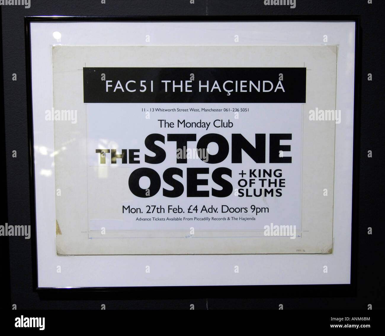 fac 51 the hacienda stone rose poster designed by peter saville Stock ...