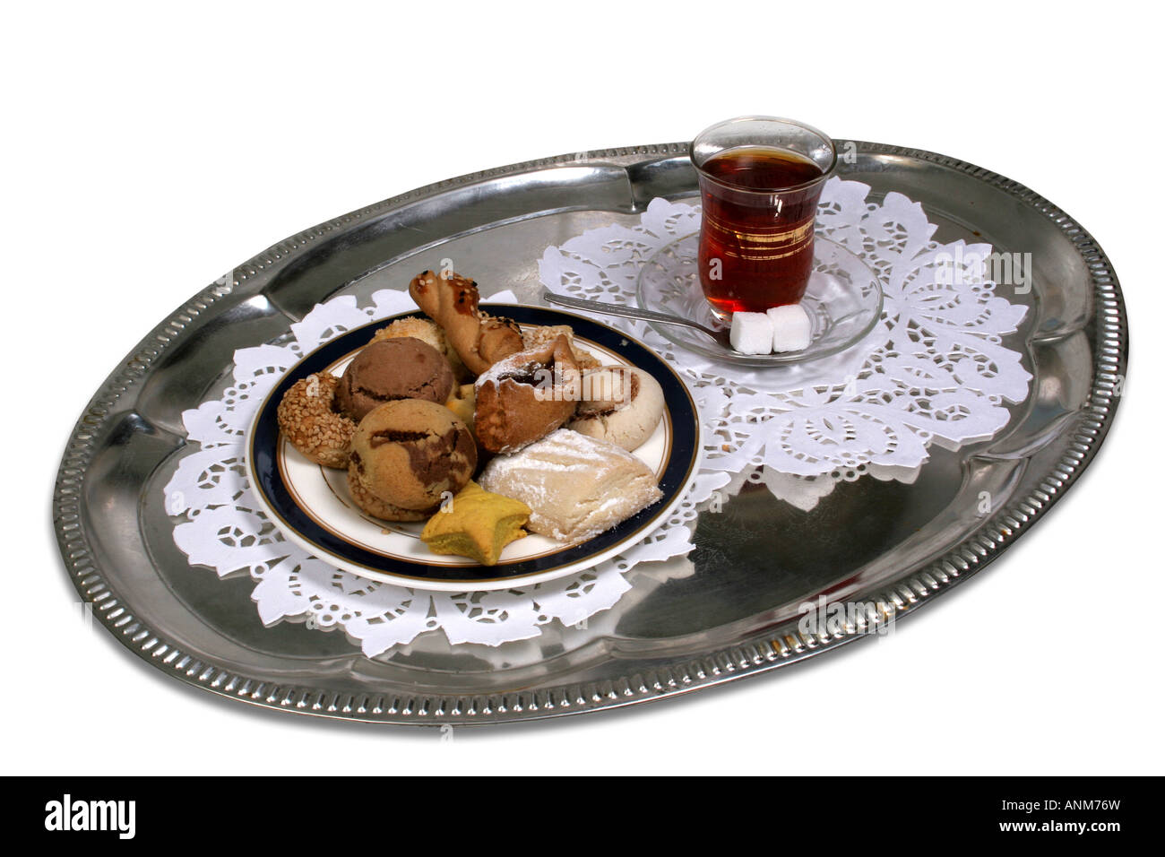 Turkish cookies and Tea Stock Photo - Alamy