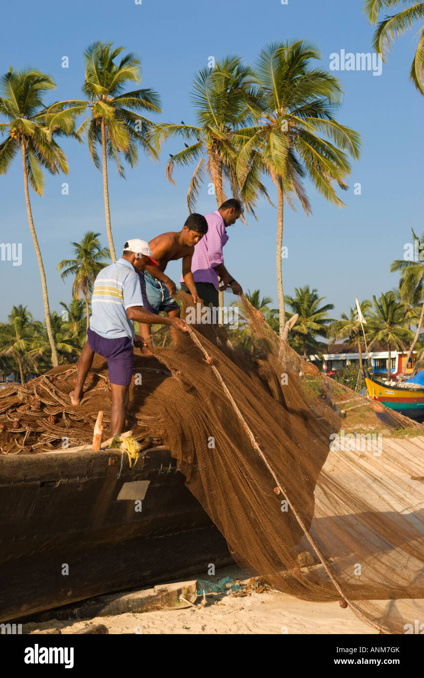 Local fishermen at goa beach hi-res stock photography and images - Alamy
