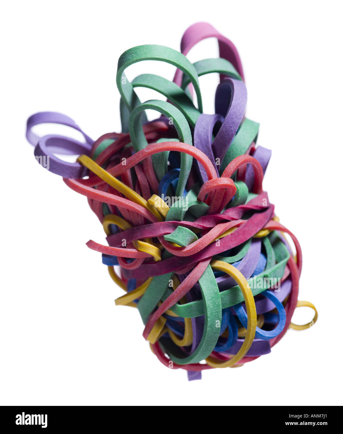 Close up of a bunch of rubber bands Stock Photo - Alamy