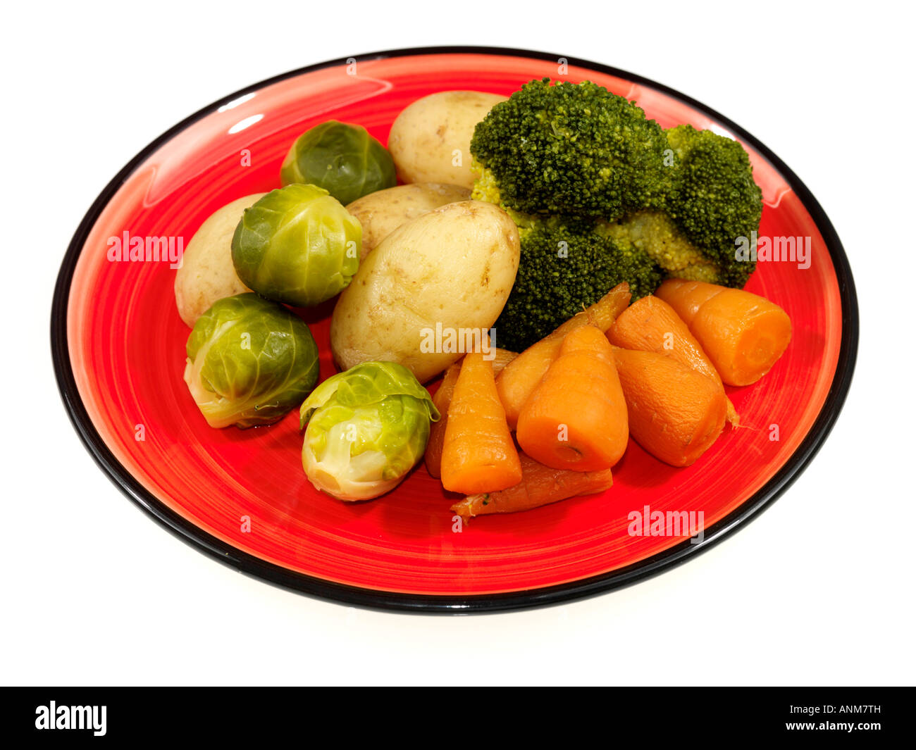 Plate Of Vegetables Stock Photo - Alamy
