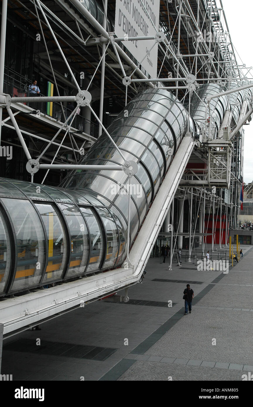 The George Pompidou Building in Paris France, also know as the Inside ...