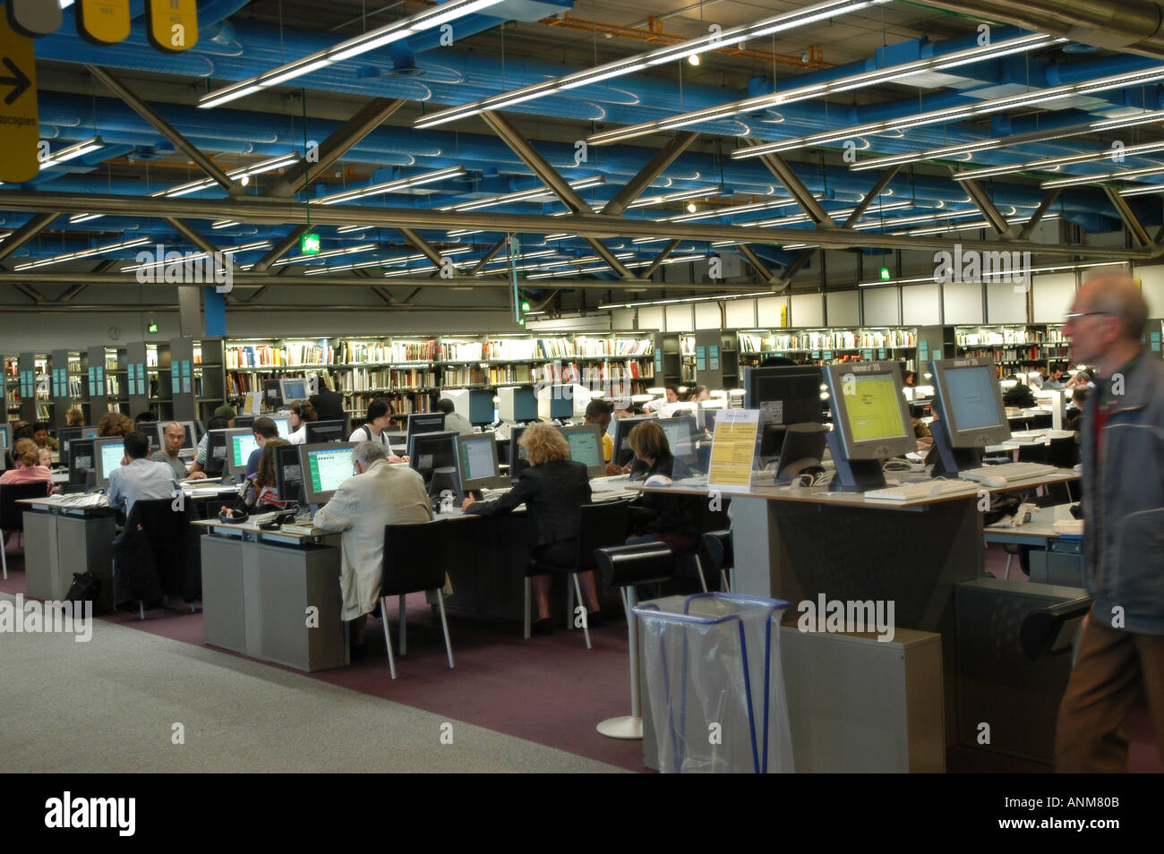 The George Pompidou Building in Paris France, also know as the Inside ...