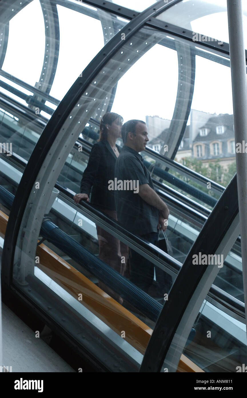 The George Pompidou Building in Paris France, also know as the Inside ...