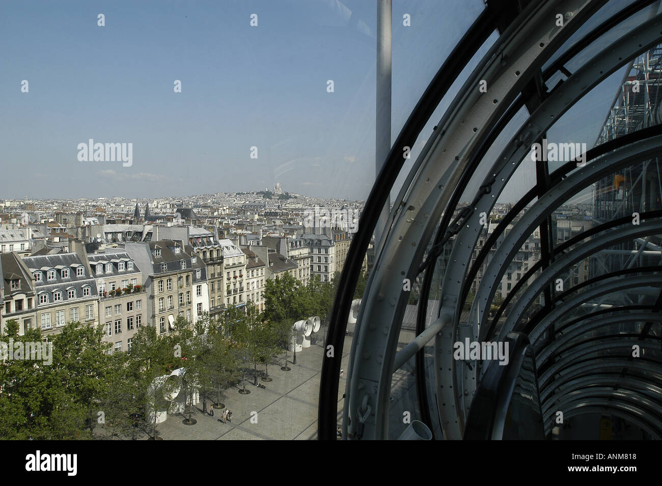 The George Pompidou Building in Paris France, also know as the Inside ...