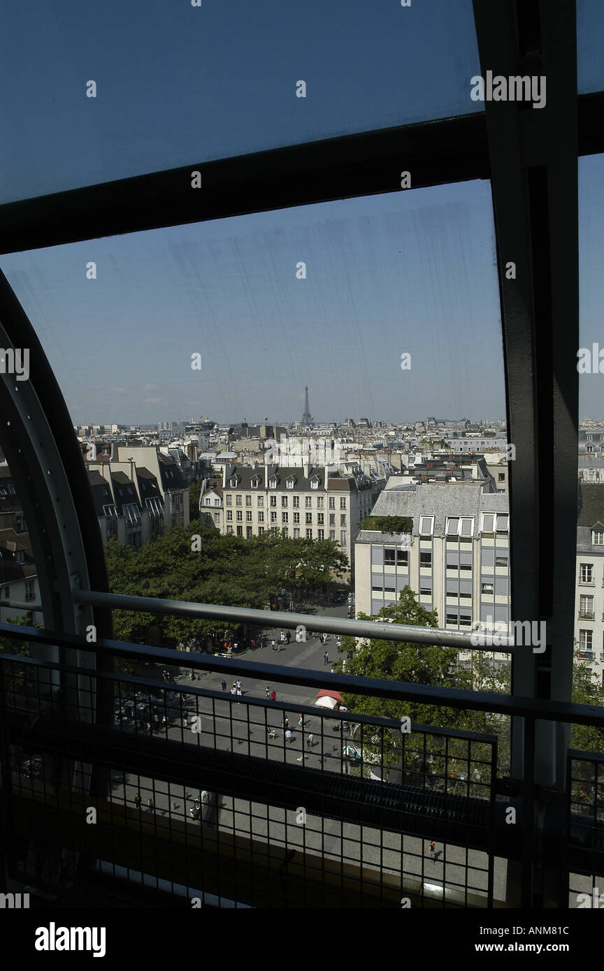 The George Pompidou Building in Paris France, also know as the Inside ...