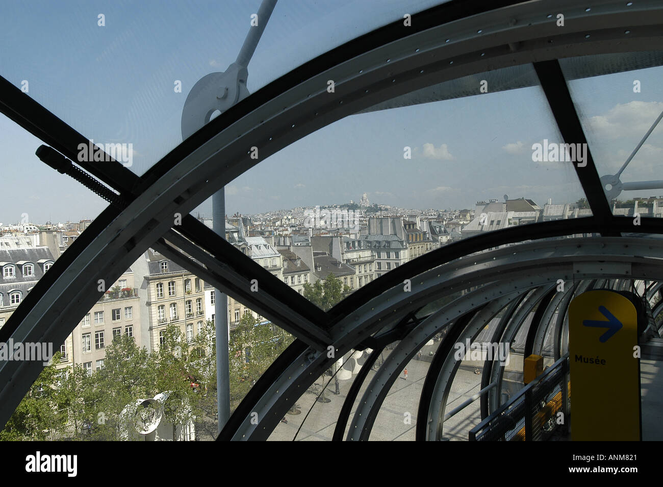 The George Pompidou Building in Paris France, also know as the Inside ...