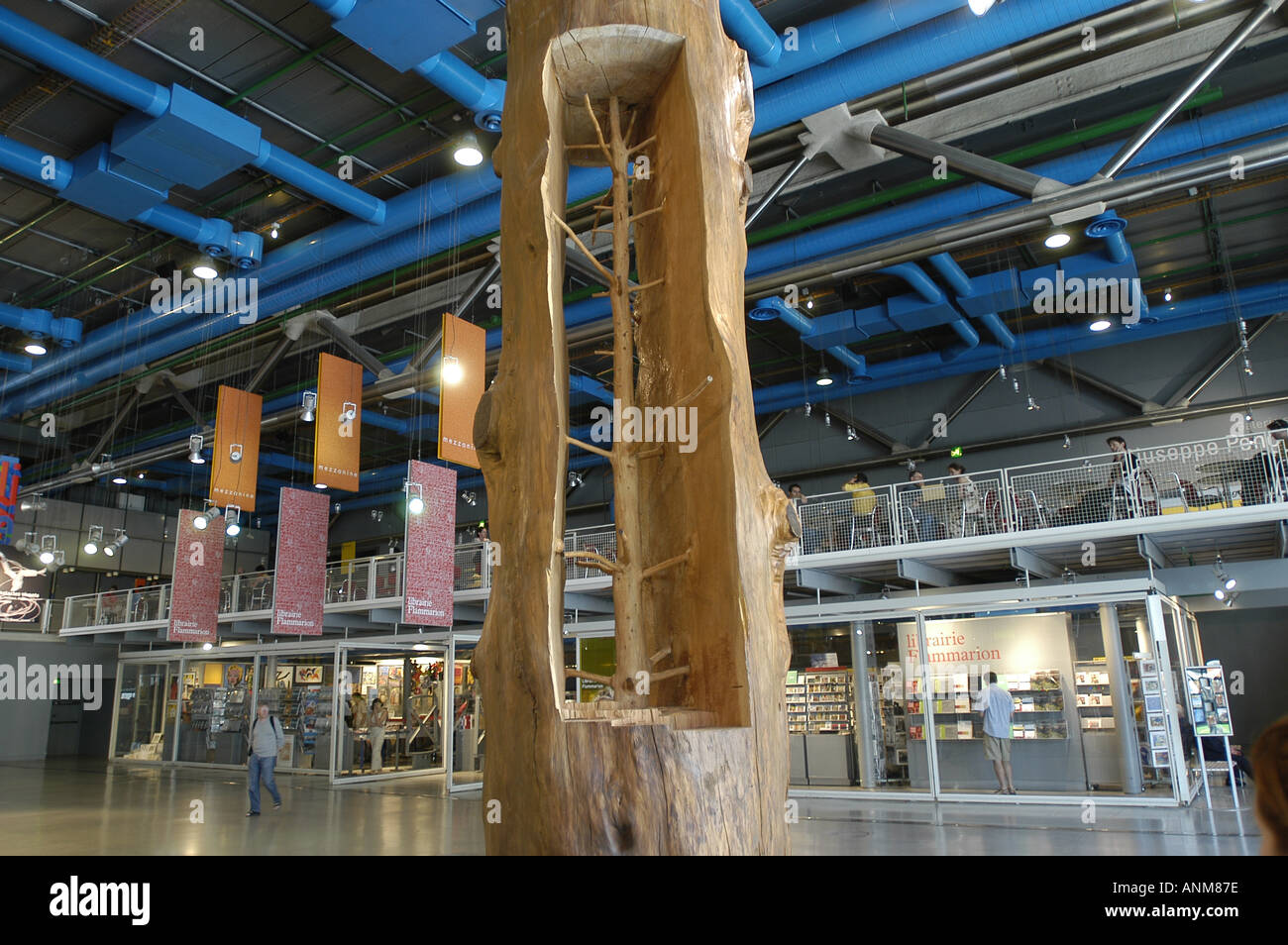 The George Pompidou Building in Paris France, also know as the Inside ...