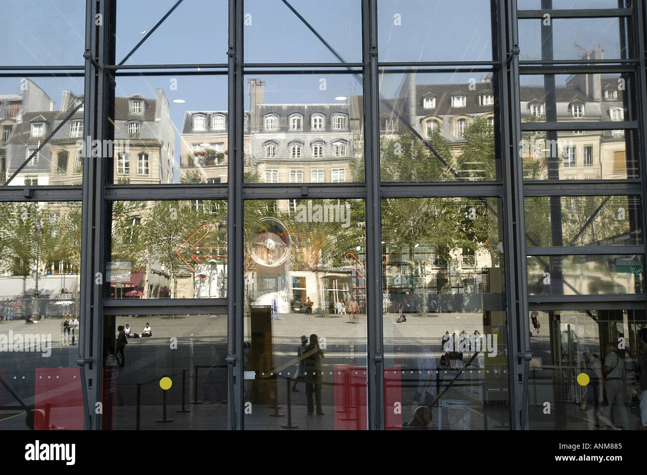 The George Pompidou Building in Paris France, also know as the Inside ...