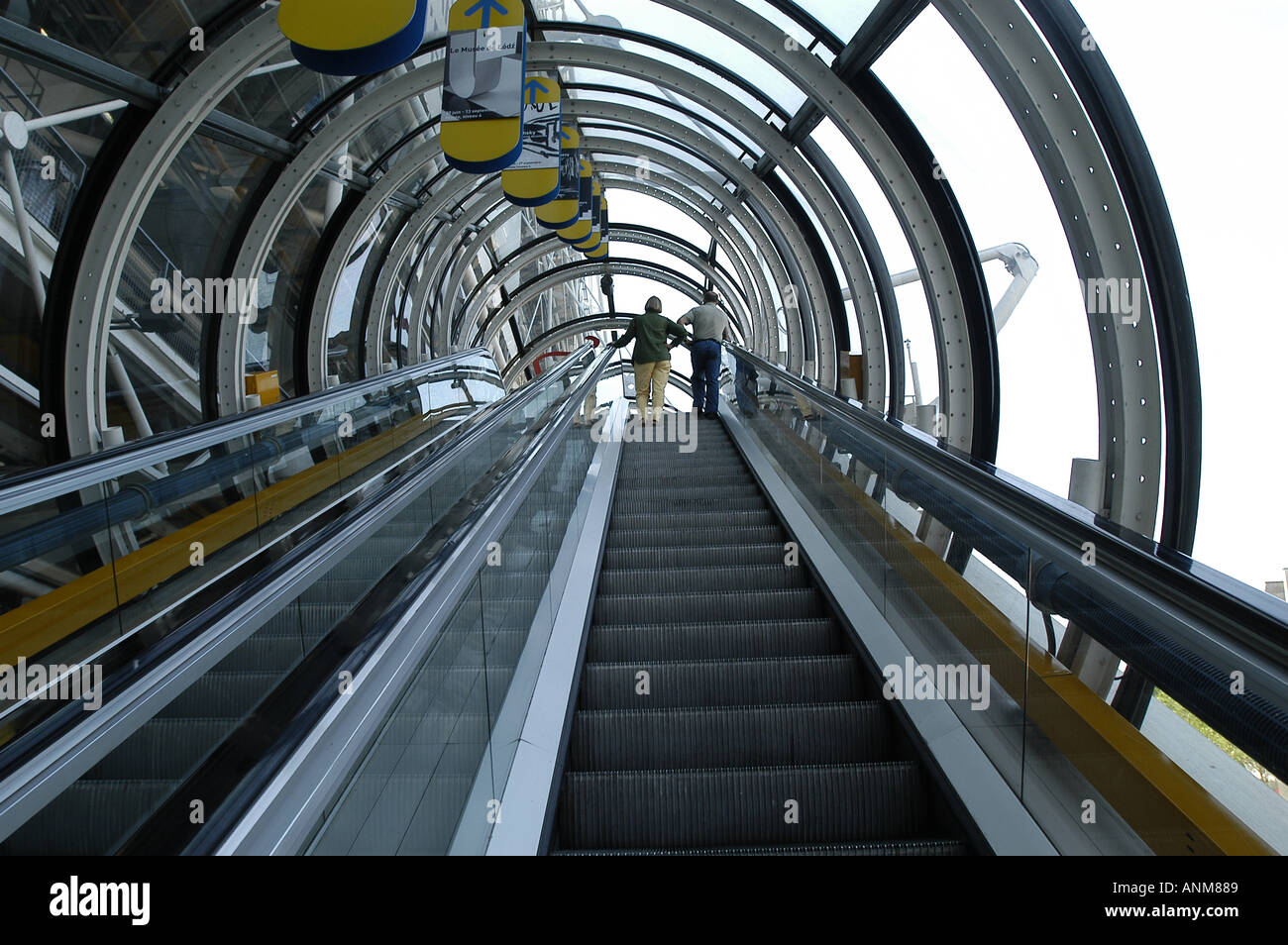 The George Pompidou Building in Paris France, also know as the Inside ...