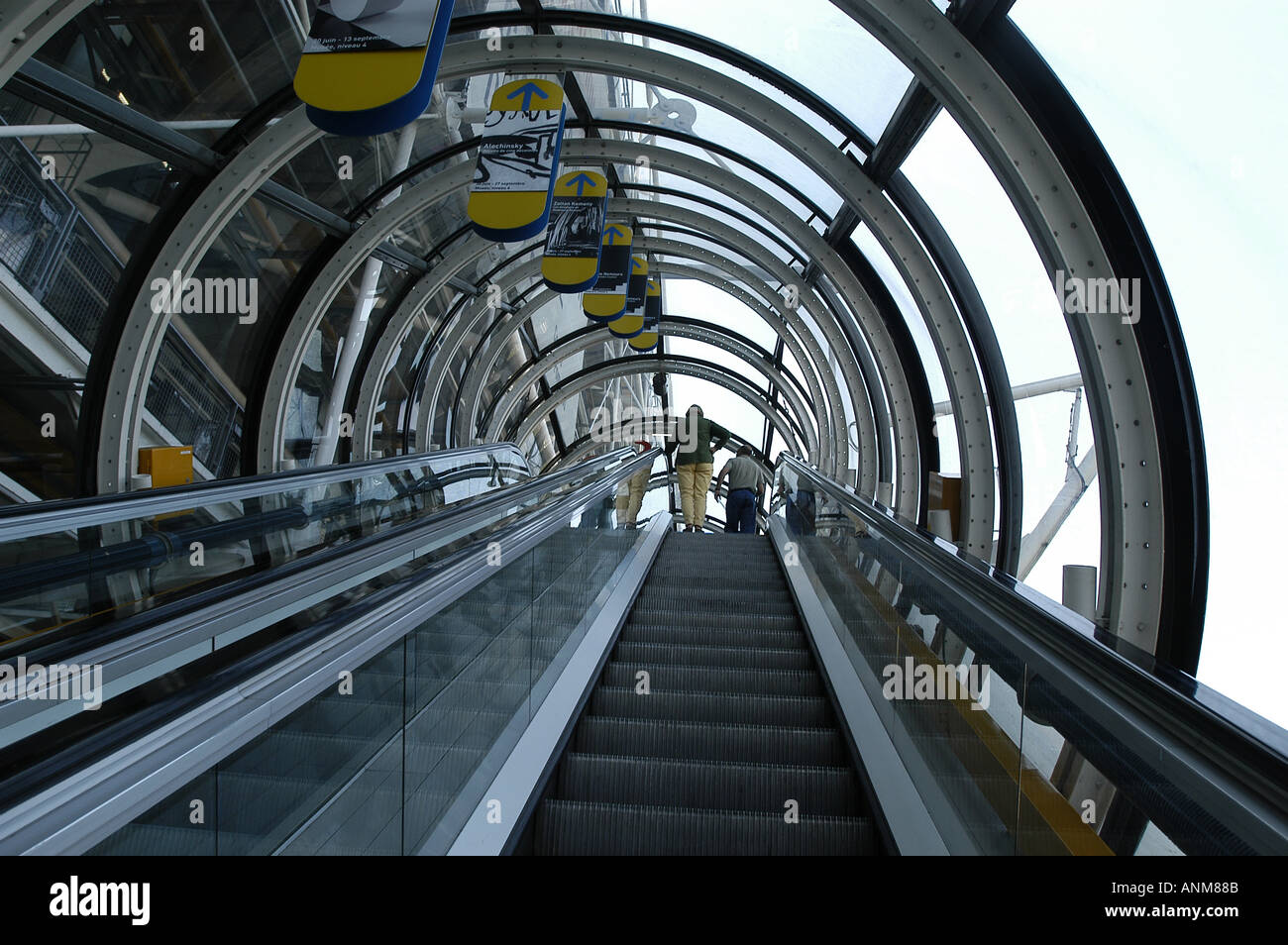 The George Pompidou Building in Paris France, also know as the Inside ...