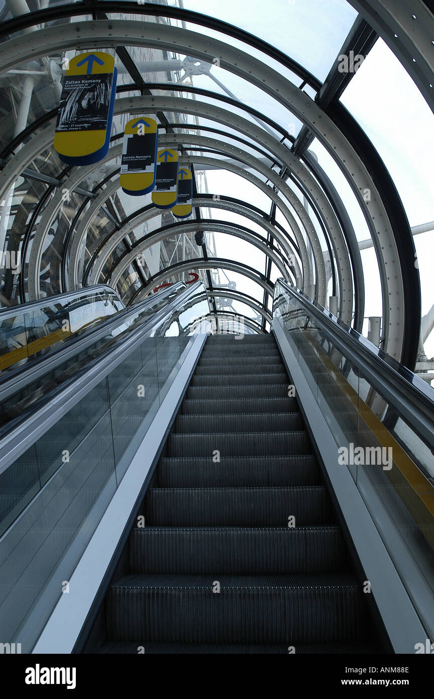 The George Pompidou Building in Paris France, also know as the Inside ...