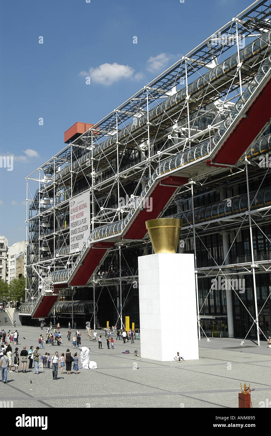 The George Pompidou Building in Paris France, also know as the Inside ...