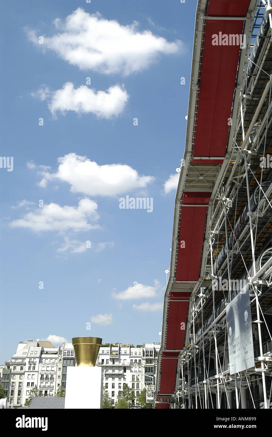 The George Pompidou Building in Paris France, also know as the Inside ...
