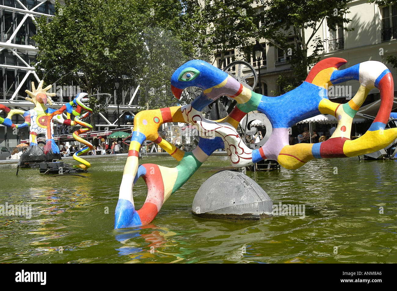 The George Pompidou Building in Paris France, also know as the Inside ...