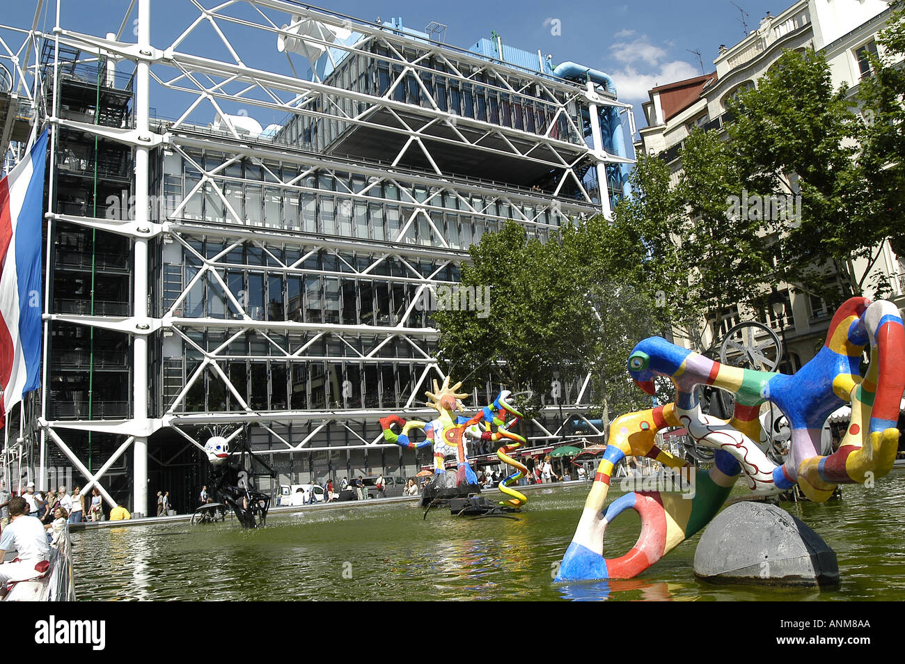 The George Pompidou Building in Paris France, also know as the Inside ...