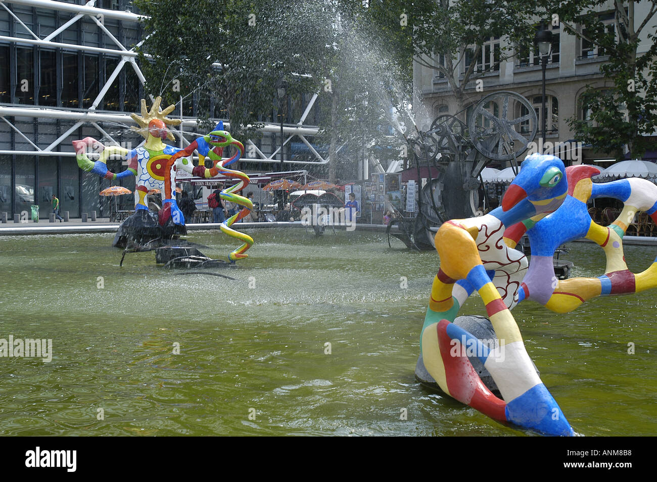 The George Pompidou Building in Paris France, also know as the Inside ...