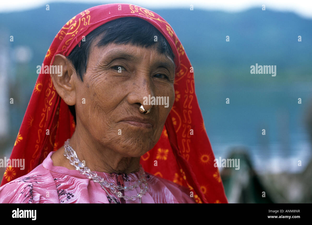Portrait of a traditional Kuna Yala woman San Blas islands, Panama ...