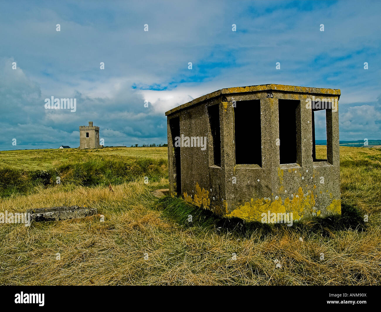 Abandoned World War lookout post, Irish coast Stock Photo - Alamy