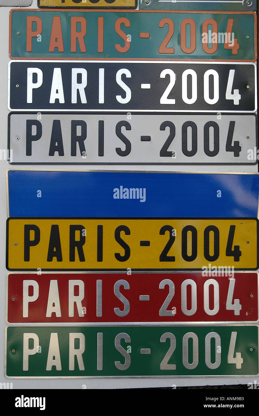 Street signs on Paris Rue France Stock Photo - Alamy