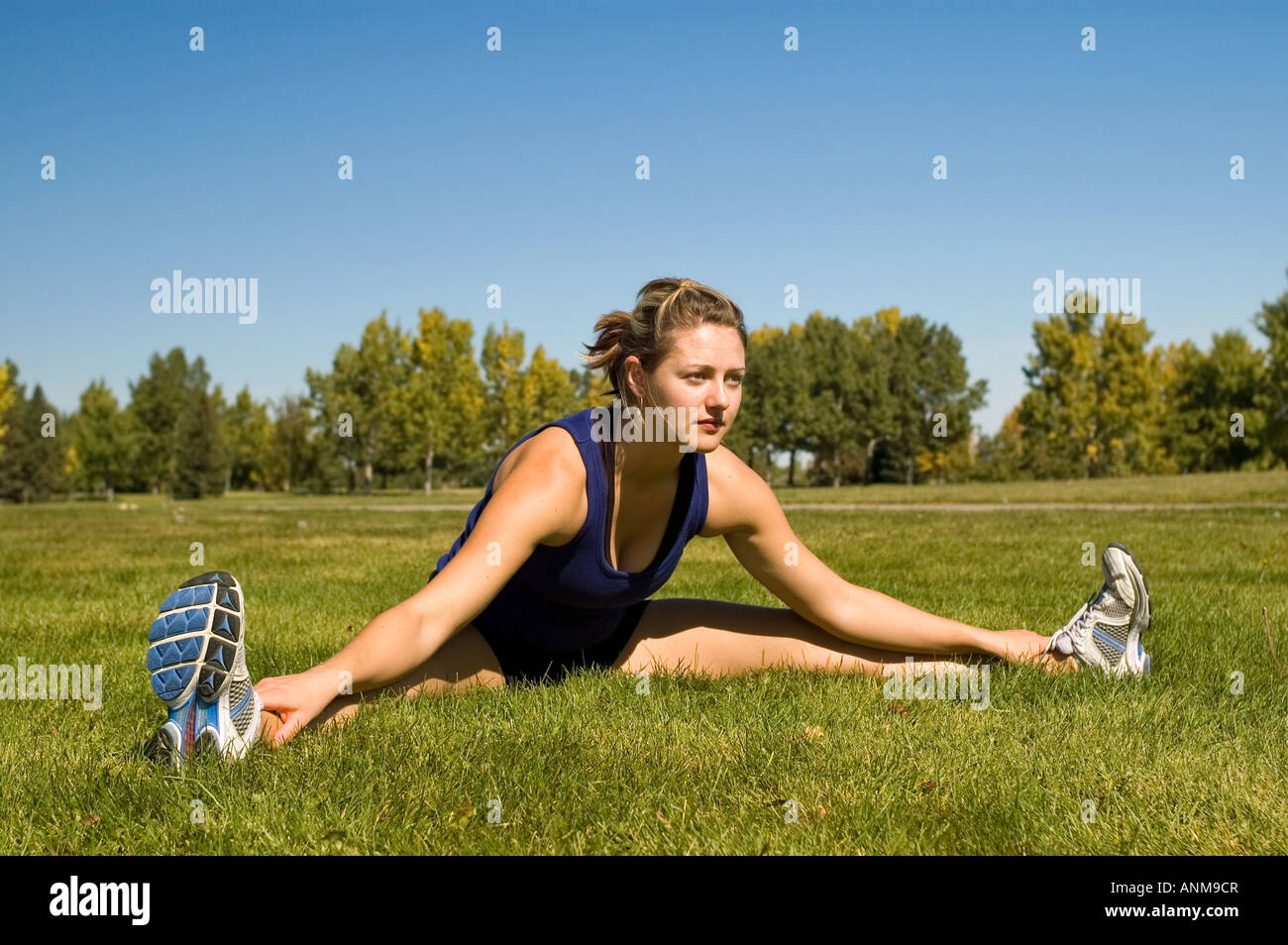 Groin stretch hi-res stock photography and images - Alamy