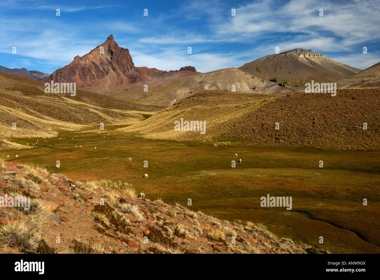 Monte Zeballos (2743 m) near Los Antiguos, Province of Santa Cruz ...
